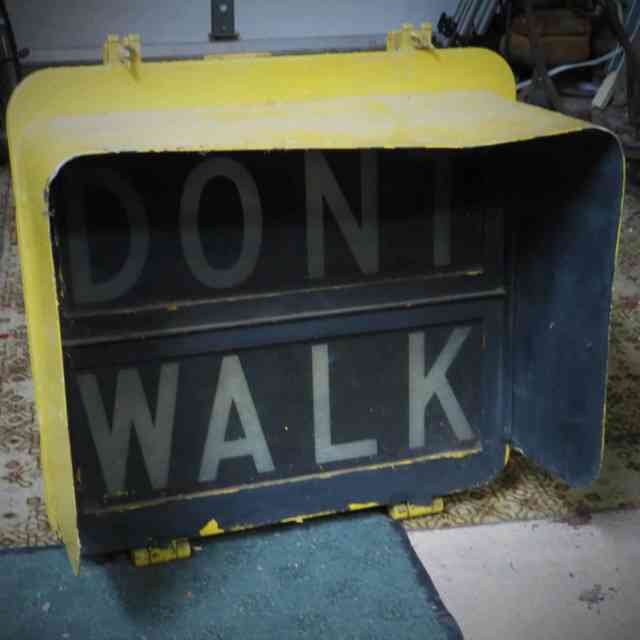 Real traffic lights in my collection make great conversation pieces